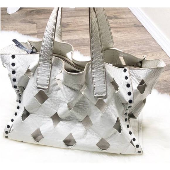 Falor | Bags | Falor Firenze Italia White Leather Tote Bag F22 | Poshmark